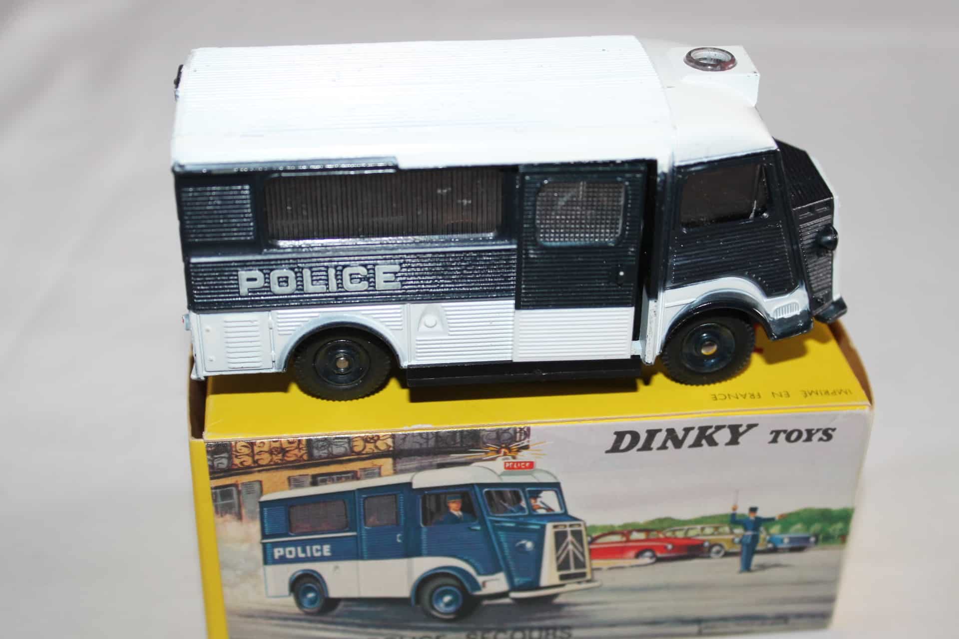 Dinky 566 Citroen Police Van | dark blue and white