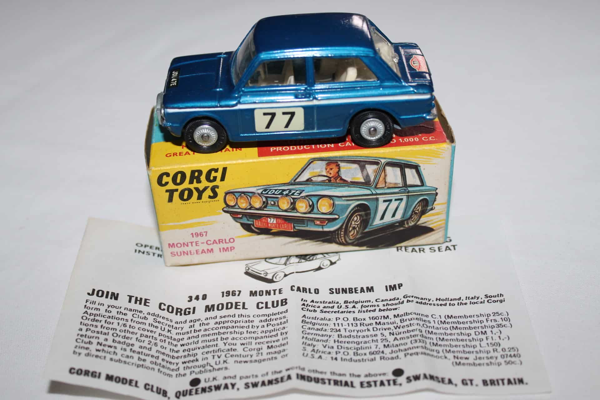 Corgi Toys 340 Sunbeam Imp Monte Carlo Ralley - Diecast
