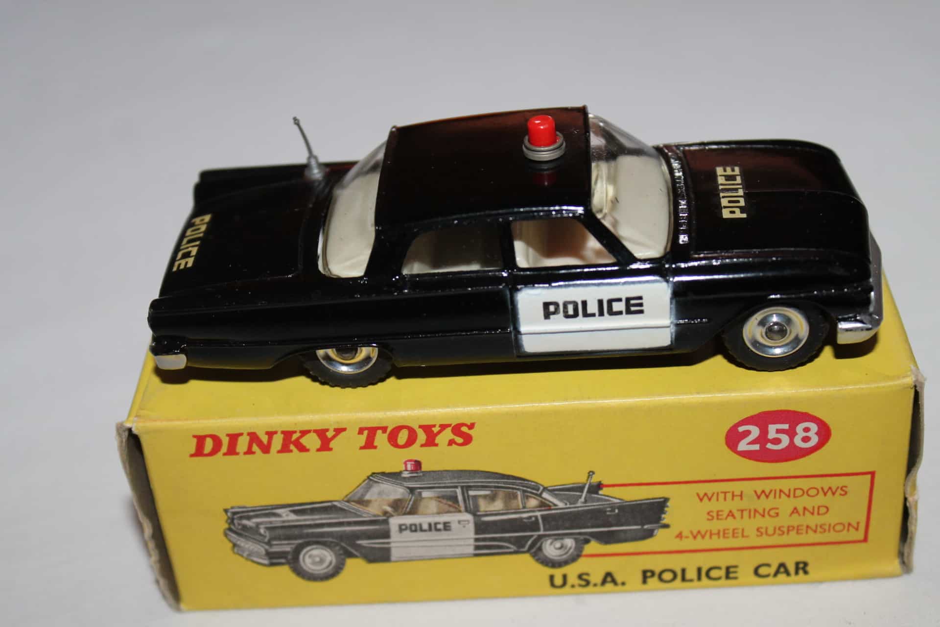 Dinky 258 USA 'Ford Fairlane' Police Car | Almost Mint