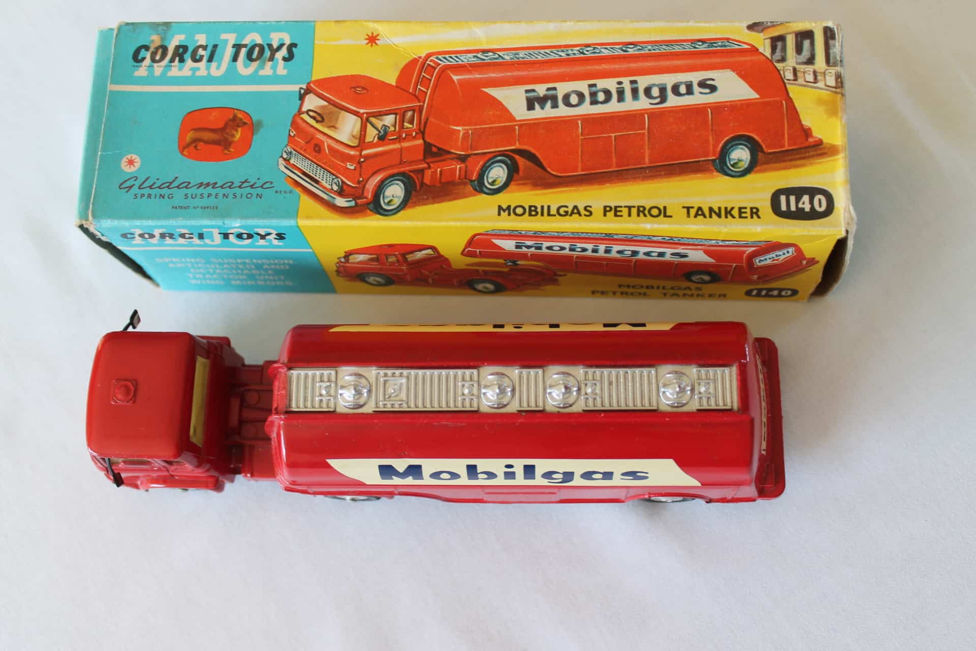 Corgi Toys 1140 Bedford Mobilgas Petrol Tanker - Diecast