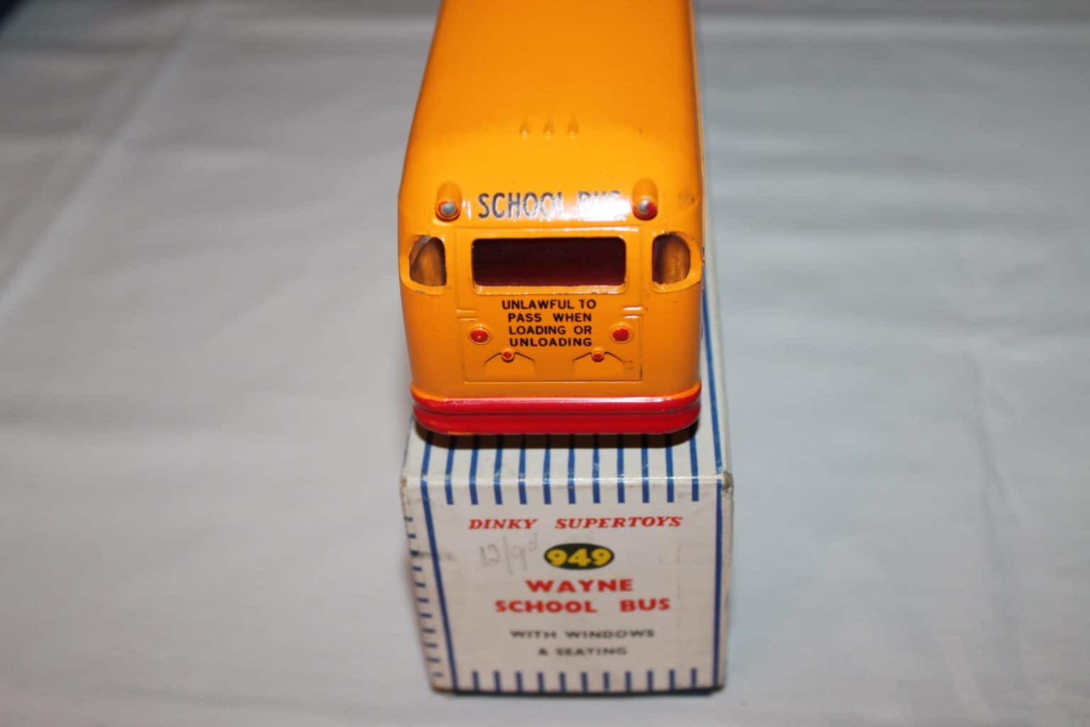 Dinky 949 Wayne School Bus Red Lines | Very Nearly Mint