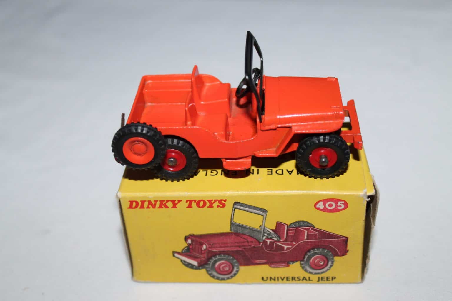 Dinky 405 Universal Jeep | Orange | Very Nearly Mint