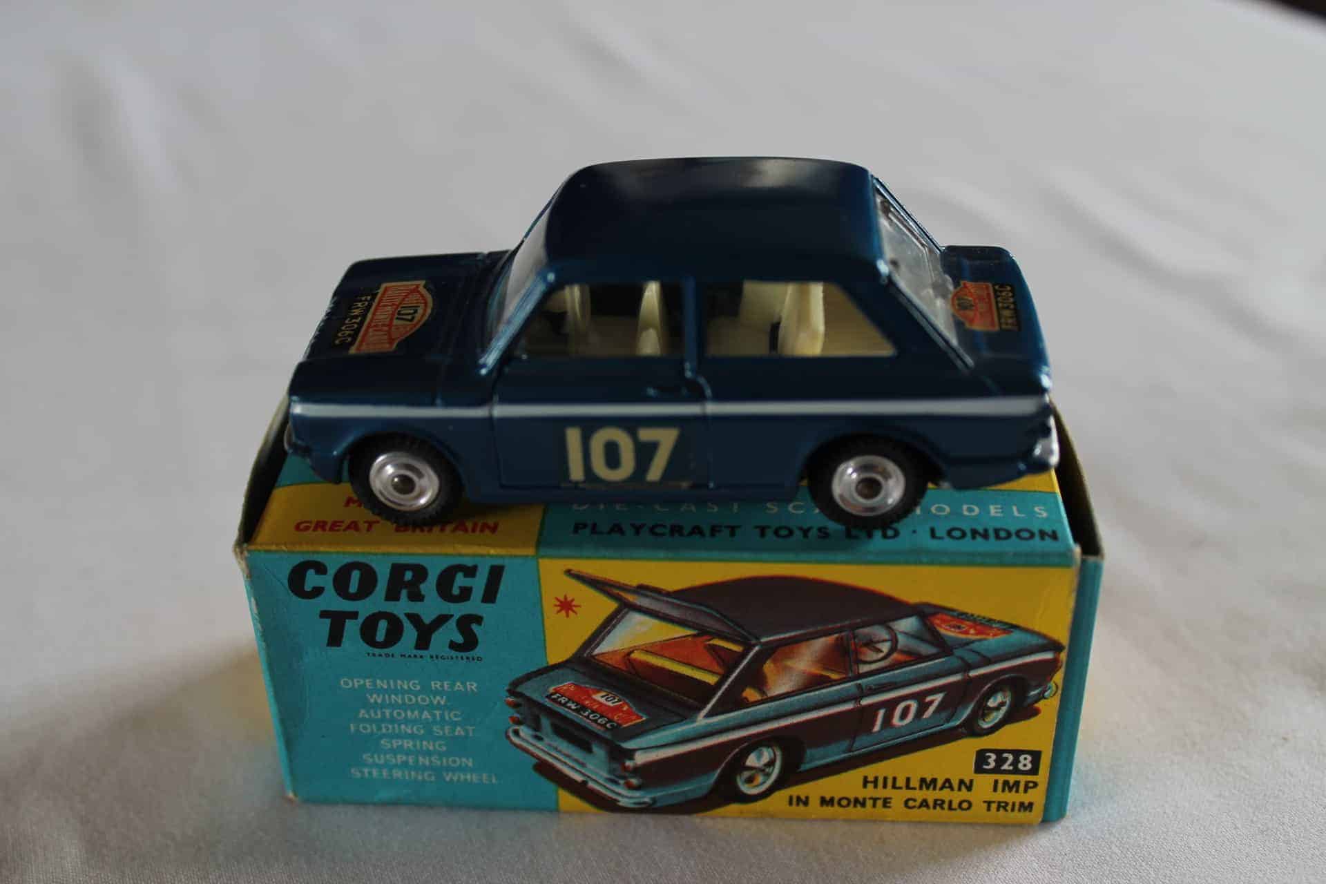 Corgi 328 Hillman Imp Monte Carlo | metallic blue | Mint