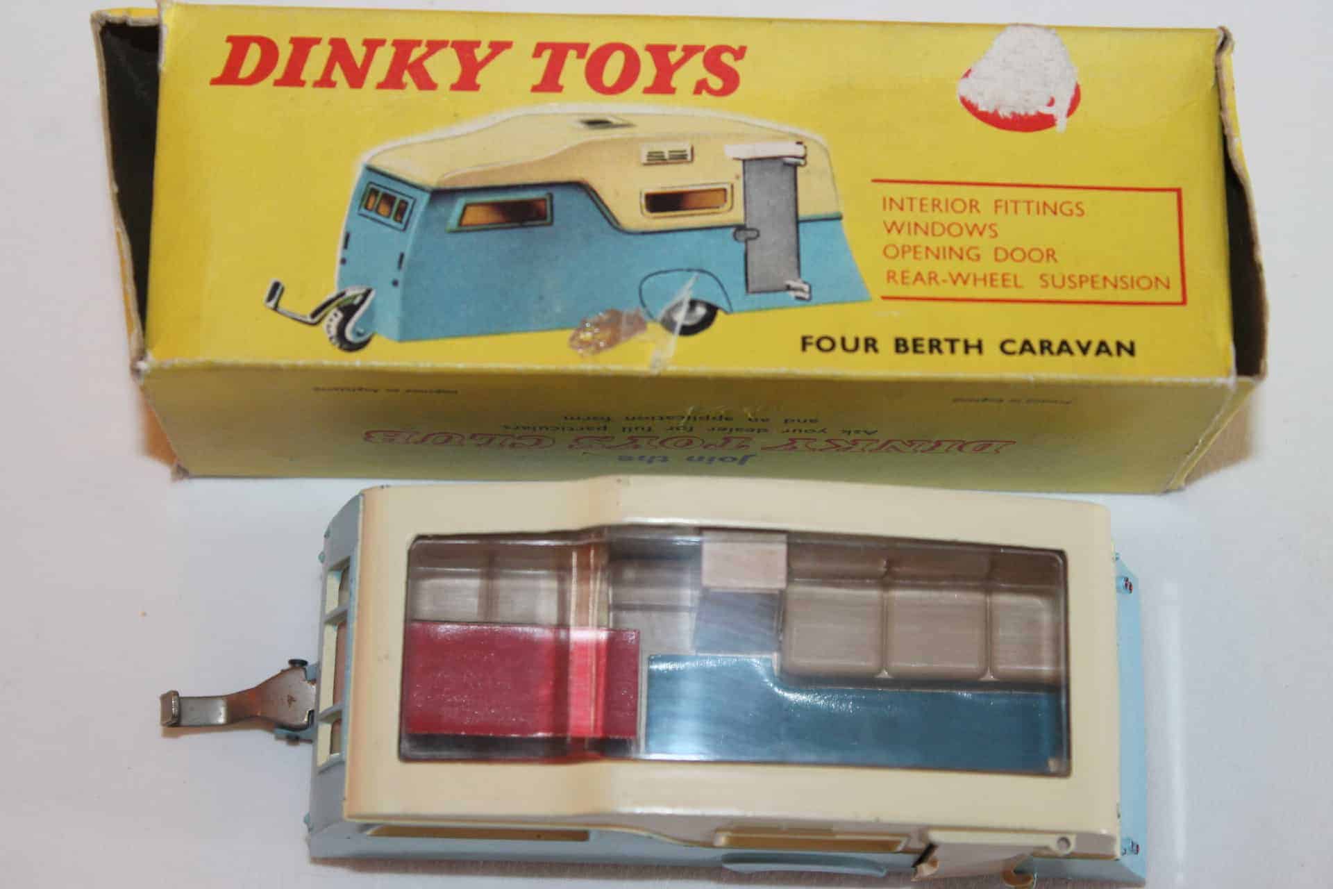 Dinky 117 Four Berth Caravan | blue and cream | Almost Mint