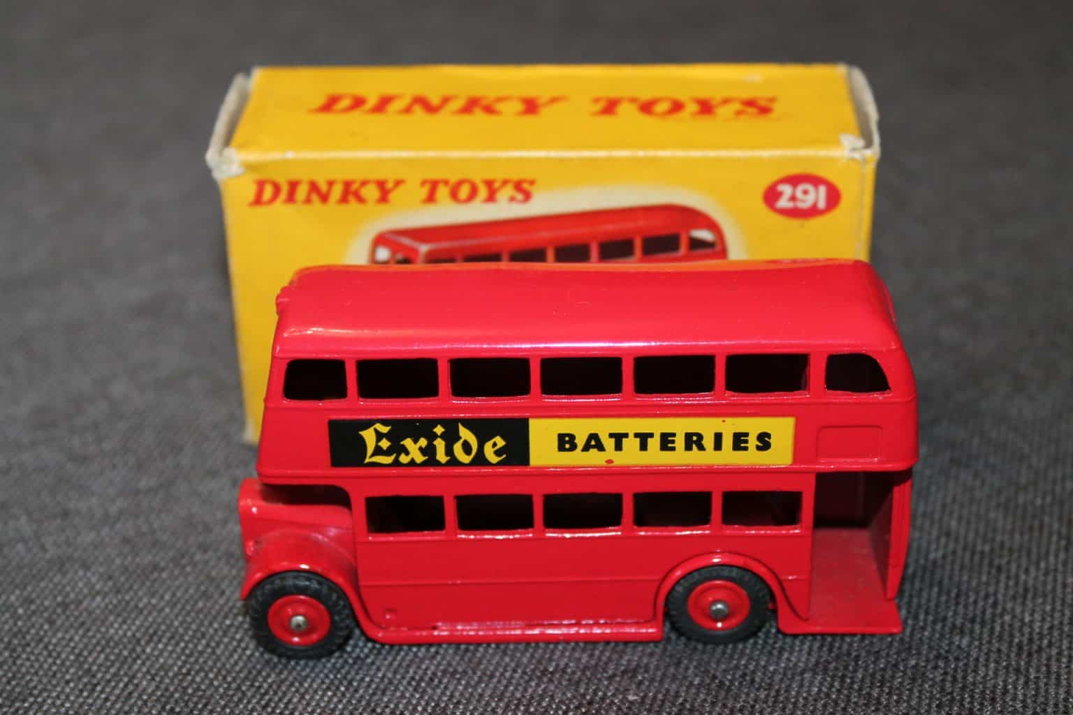 Dinky Toys 291 London Double Decker Bus 'Exide' - Diecast