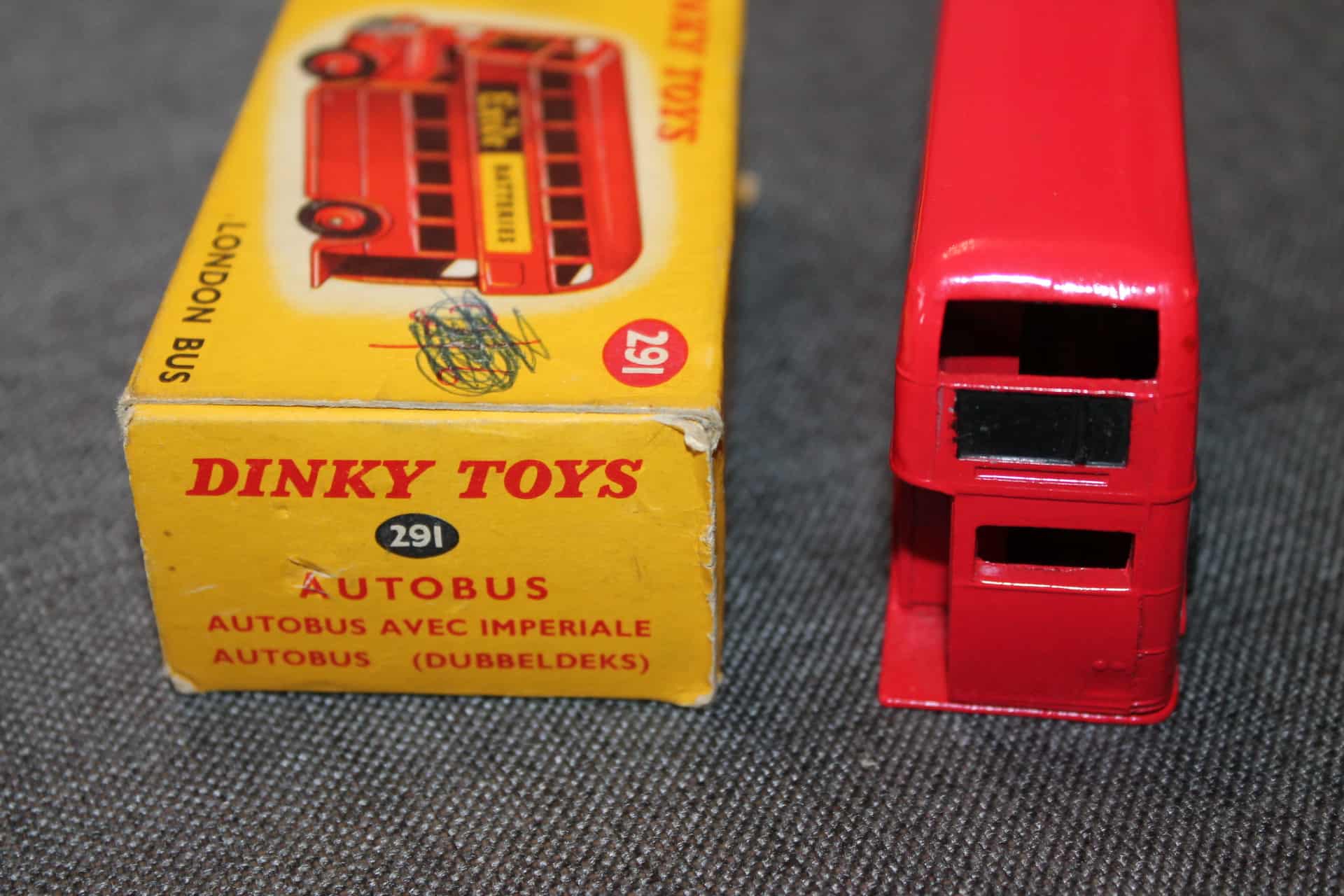 Dinky Toys 291 London Double Decker Bus 'Exide' - Diecast