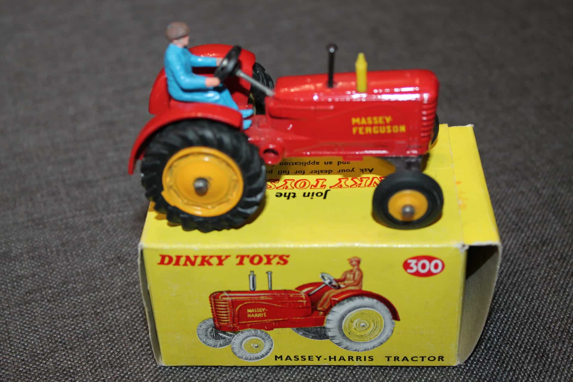 Dinky 300 Massey-Ferguson Tractor | bright red