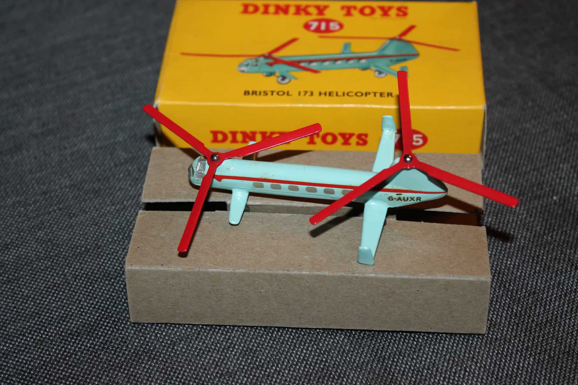Dinky 715 Bristol 173 Helicopter | turquoise blue