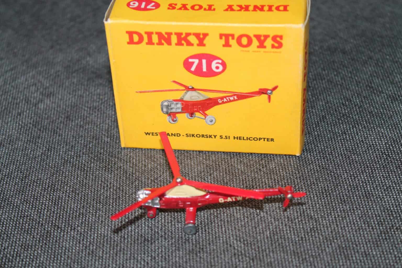 Dinky 716 Westland-SikorskyS.51 Helicopter | red