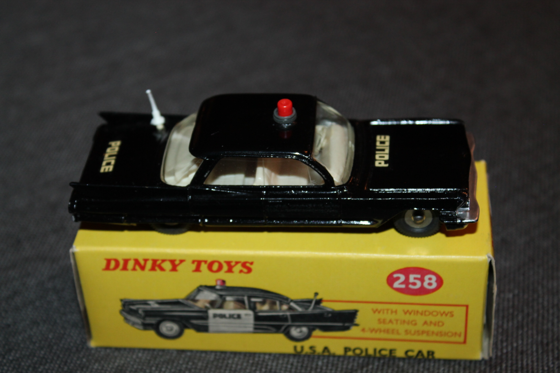 Dinky 258 USA 'Cadillac' Police Car | Very Nearly Mint