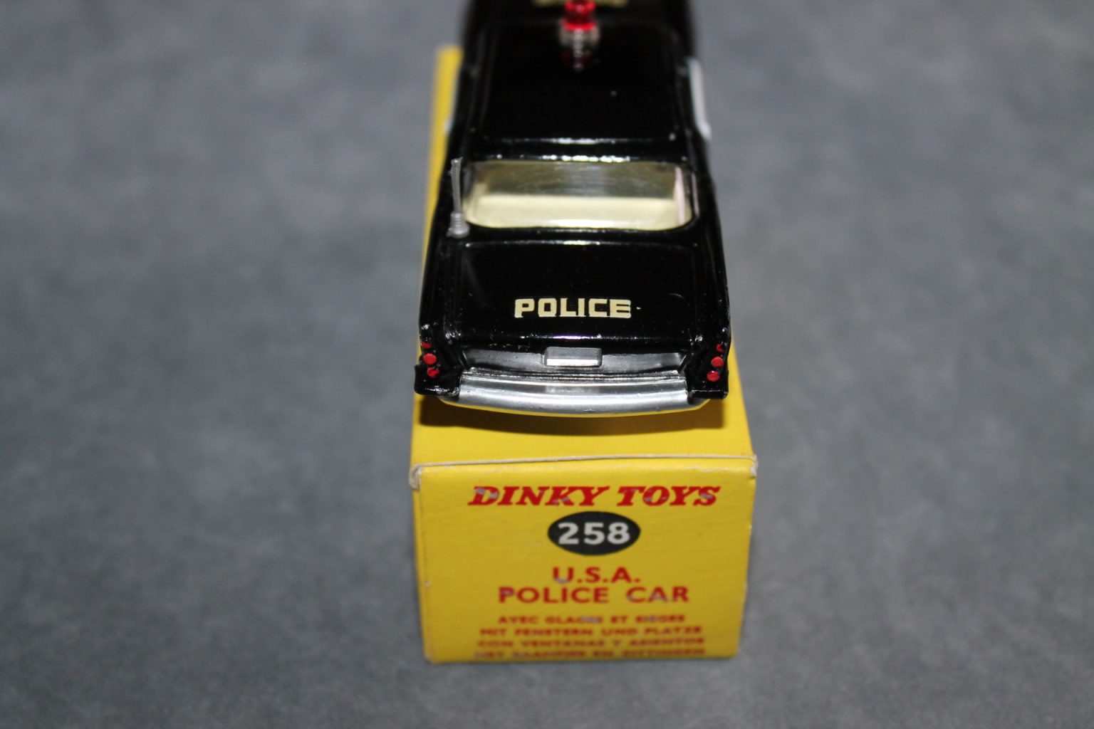 Dinky 258 De Soto Fireflite U.S.A. Police Car | gloss black