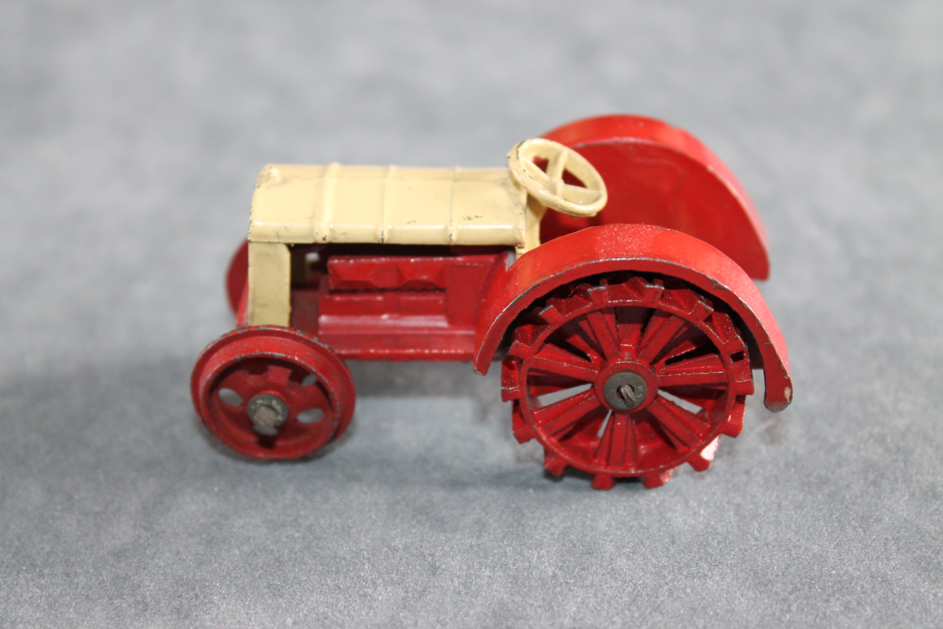 Dinky 22E Farm Tractor. Pre-War | cream and red