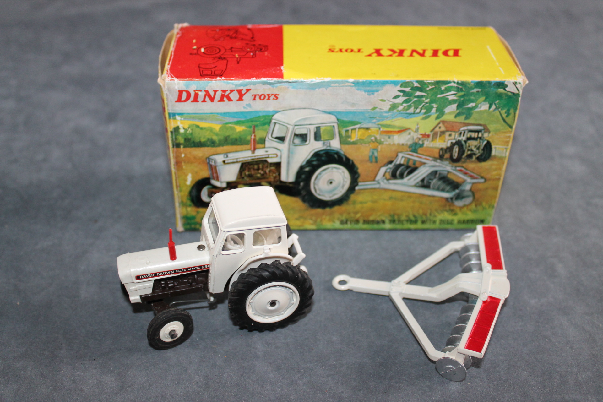 Dinky 325 David Brown Tractor with Disc Harrow | Mint | Own