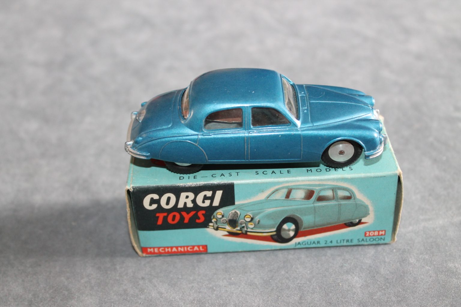 Corgi 208M Jaguar 2.4 litre Saloon | metallic blue