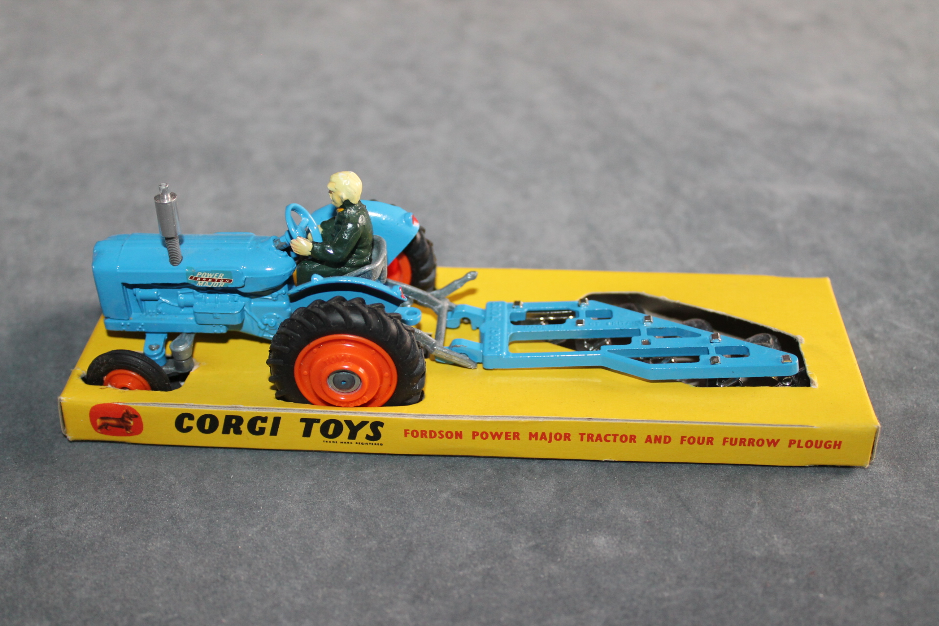 Corgi Gift Set 13 Fordson Power Major Tractor & Four Furrow Plough ...