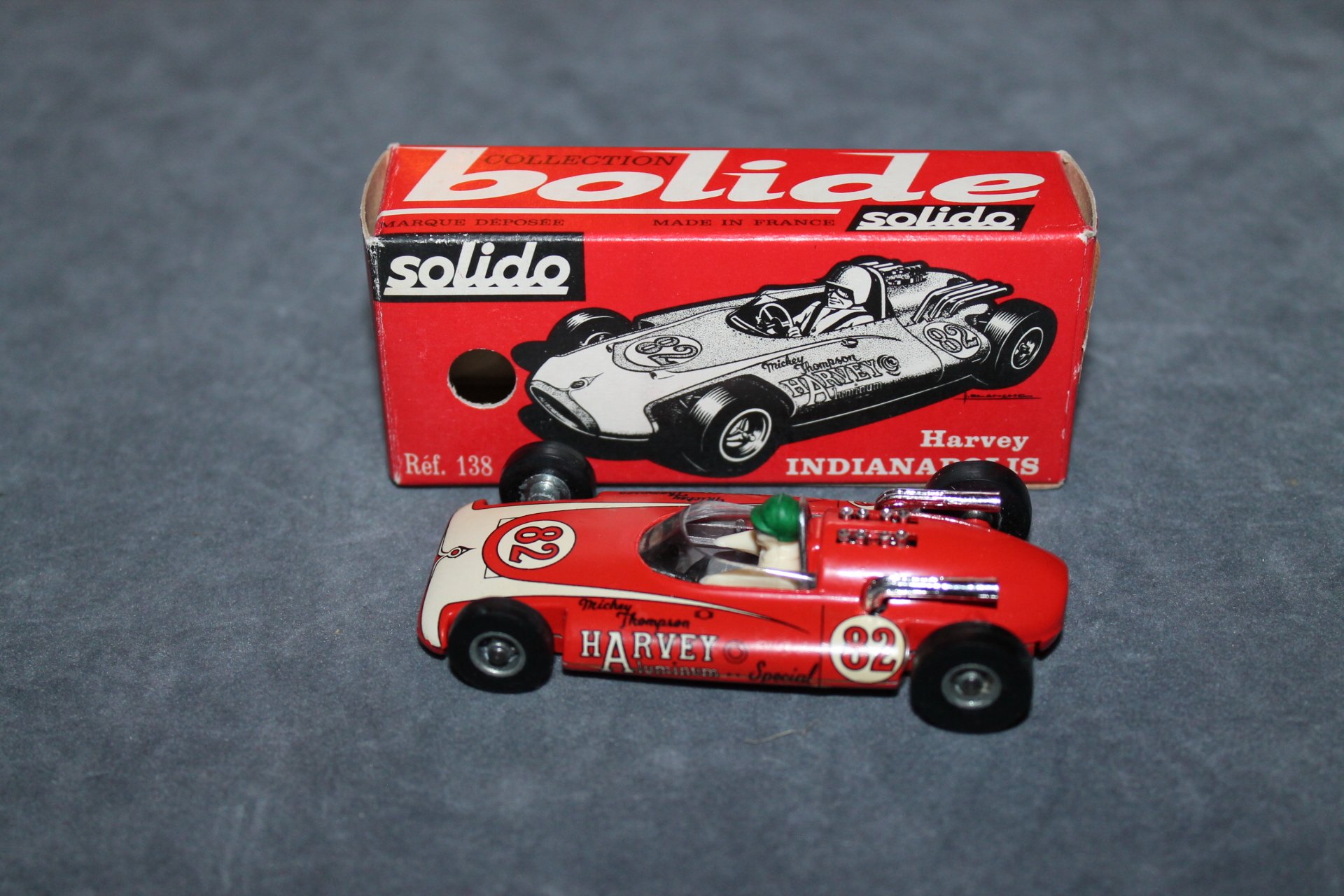 Solido 138 Harvey Indianapolis Racing Car | Red & Cream