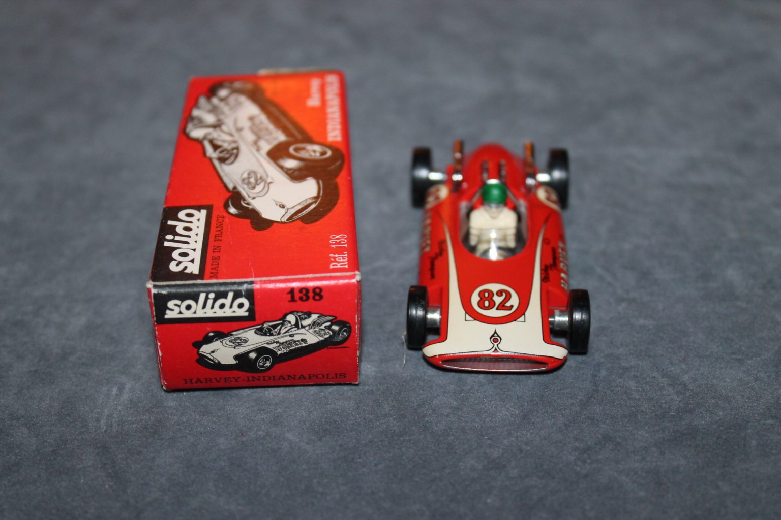 Solido 138 Harvey Indianapolis Racing Car | Red & Cream