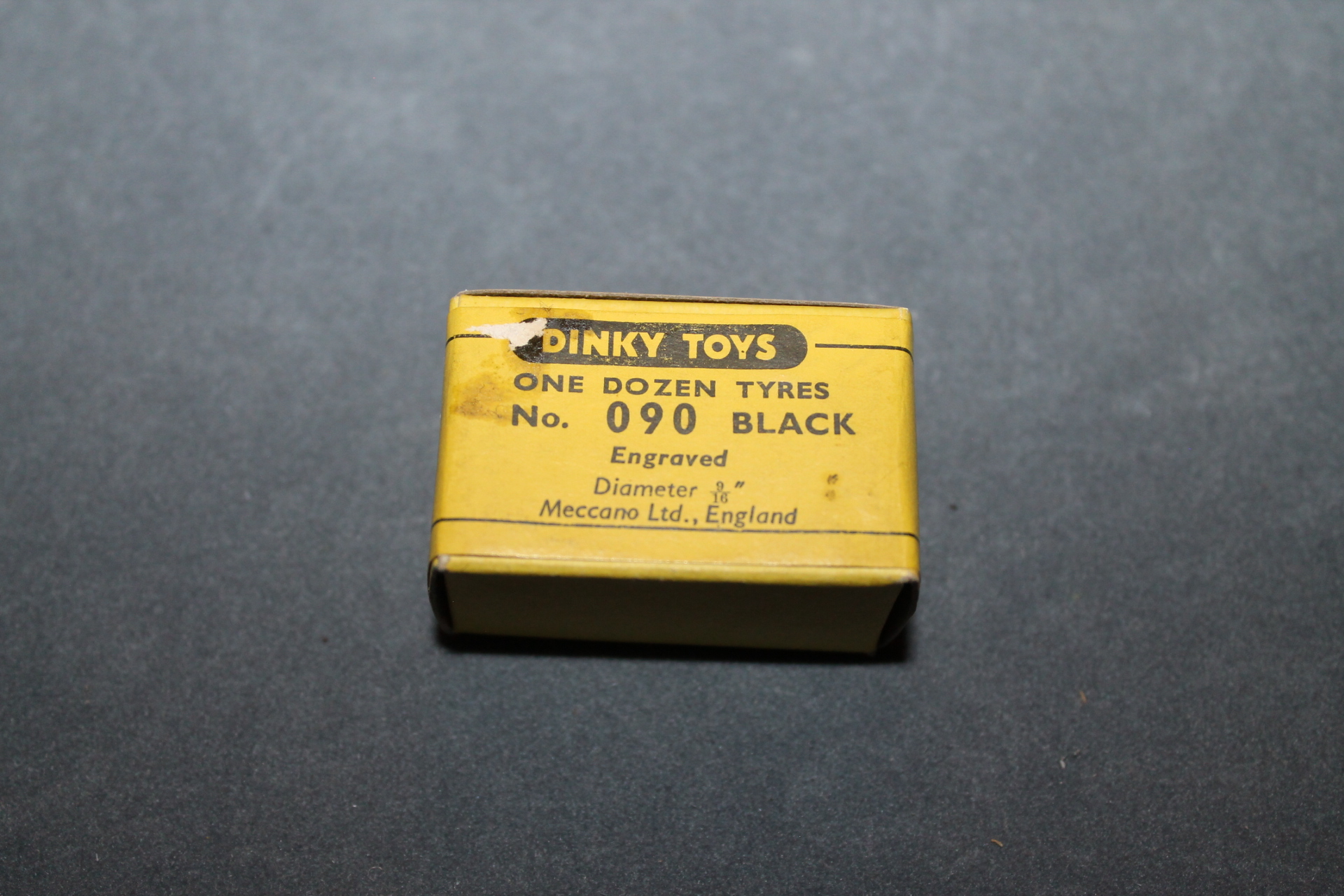 Dinky 090 Black Tyres 9/16 inch | Mint
