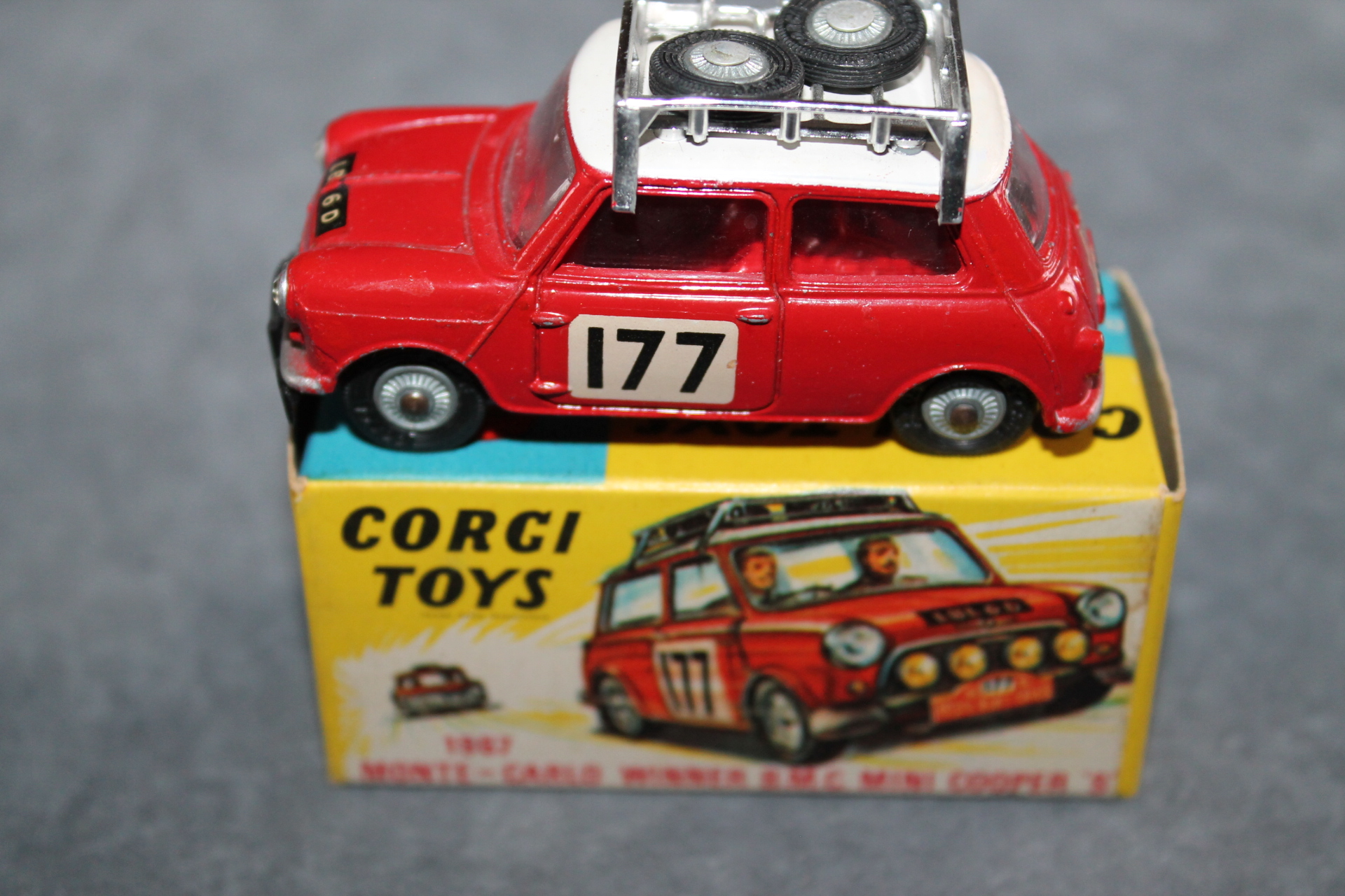 Corgi Toys 339 1967 Monte Carlo Winner B.M.C. Mini Cooper - Diecast