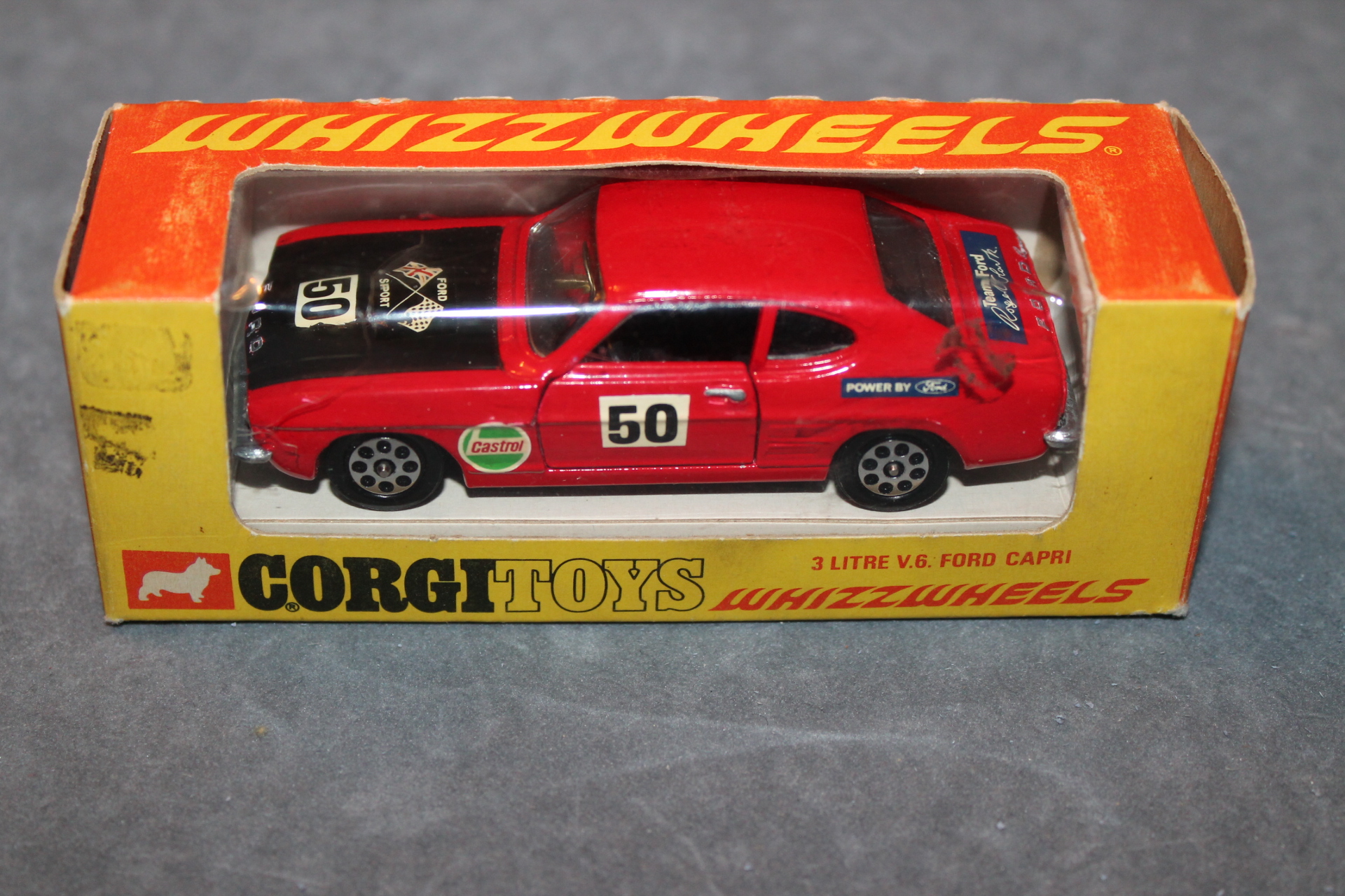Corgi 311 3 litre Ford Capri | bright red | Near Mint