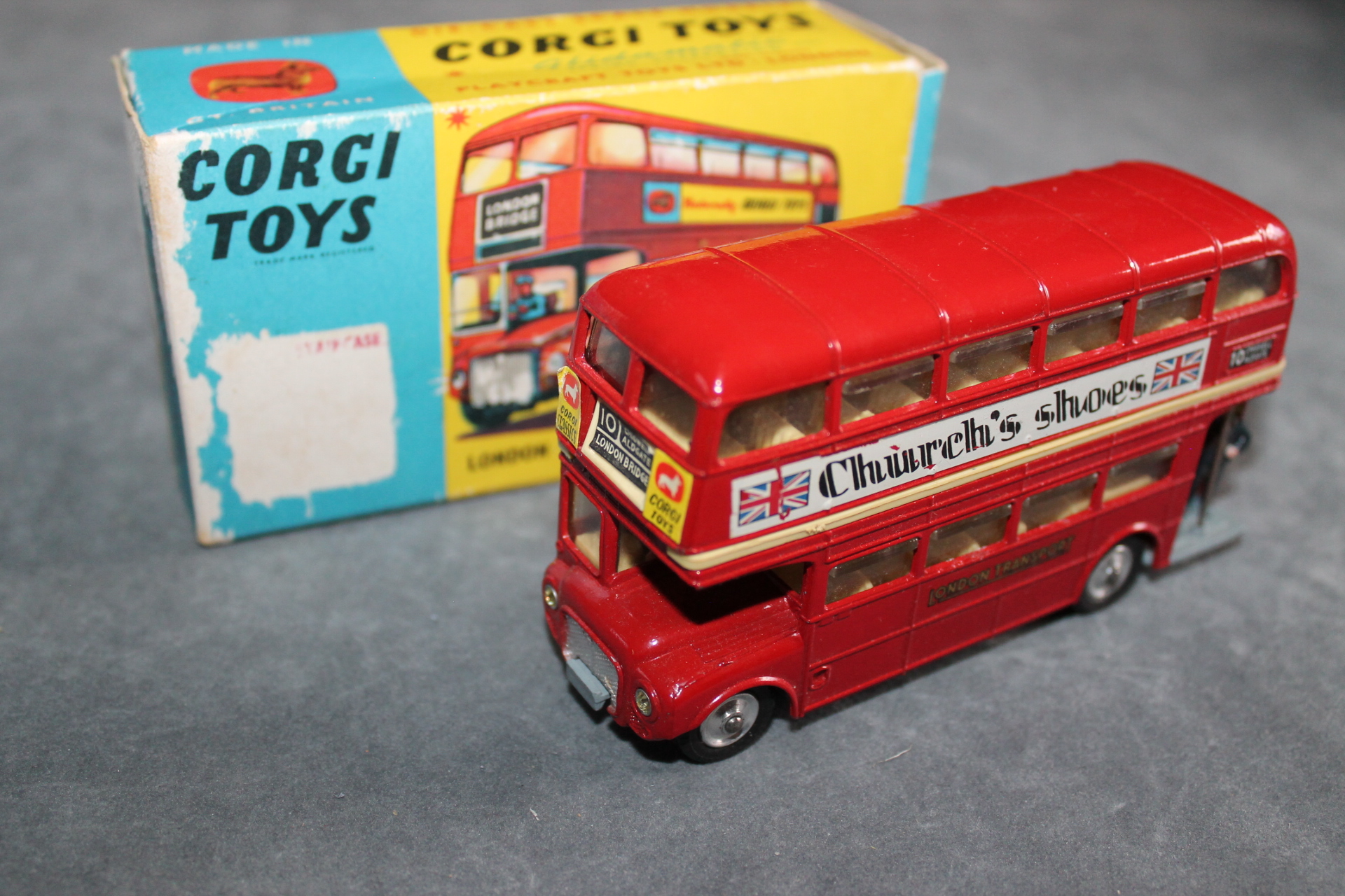 Corgi Toys 468 Rare 'Churches Shoes' Promotional Routemaster Bus - Diecast