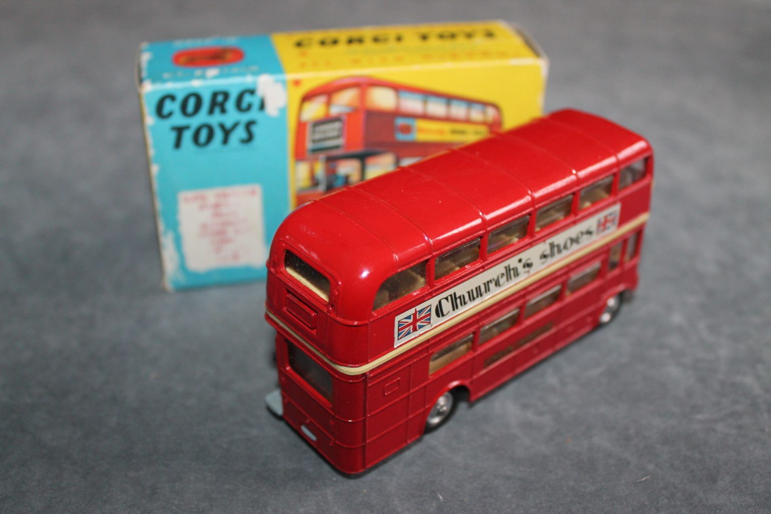Corgi Toys 468 Rare 'Churches Shoes' Promotional Routemaster Bus - Diecast