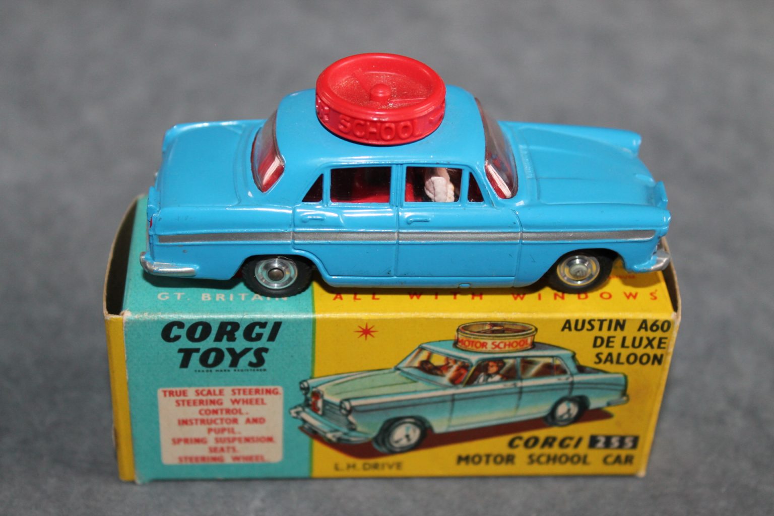 Corgi Toys 255 LHD Motor School Car - Diecast