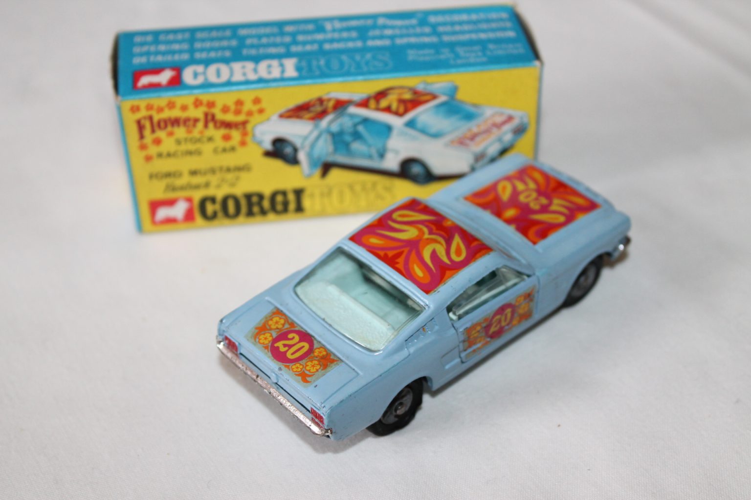 Corgi 348 Ford Mustang 'Flower Power' Stock Car | Mint
