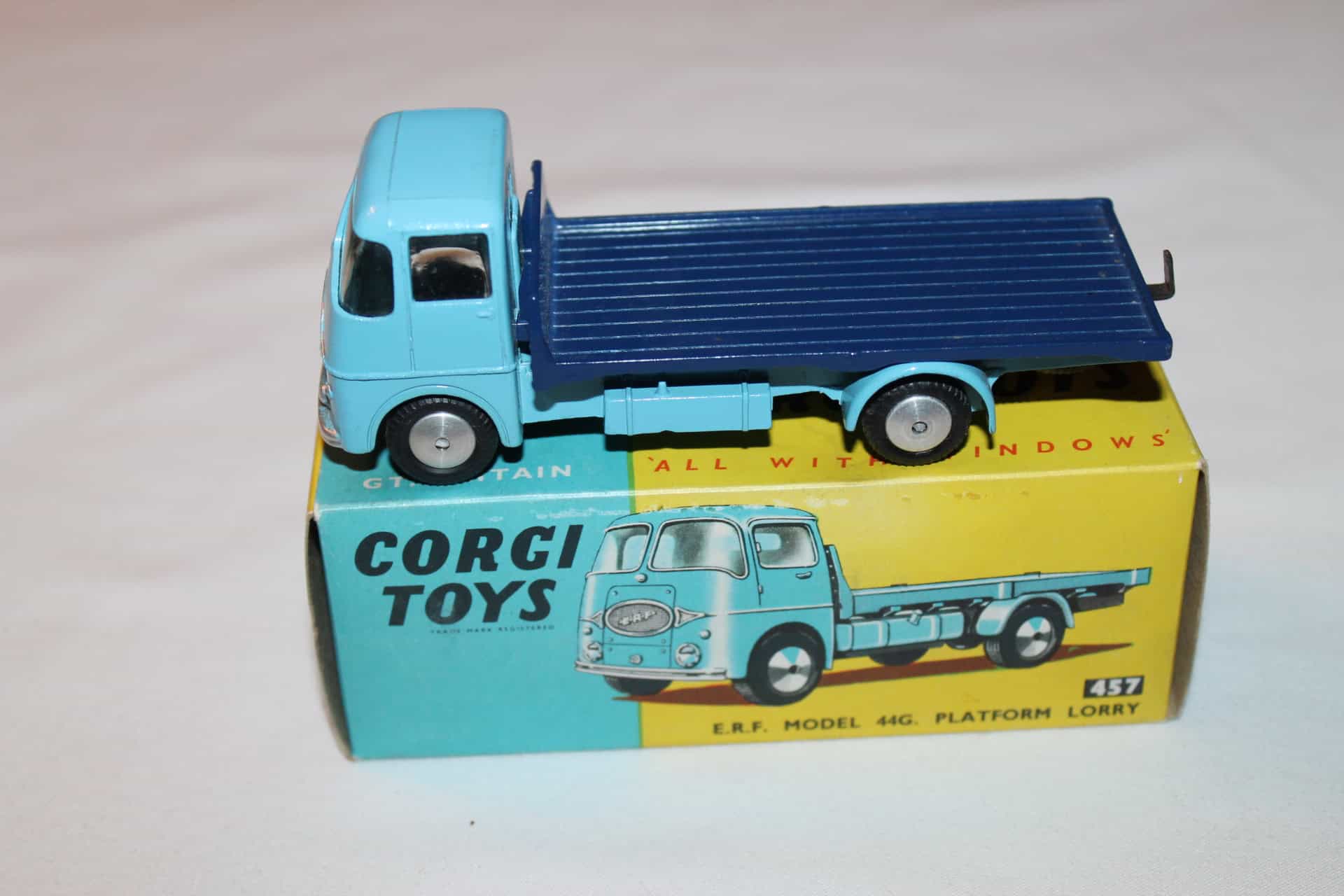 Corgi Toys 457 E.R.F. Model 44G. Platform Lorry - Diecast