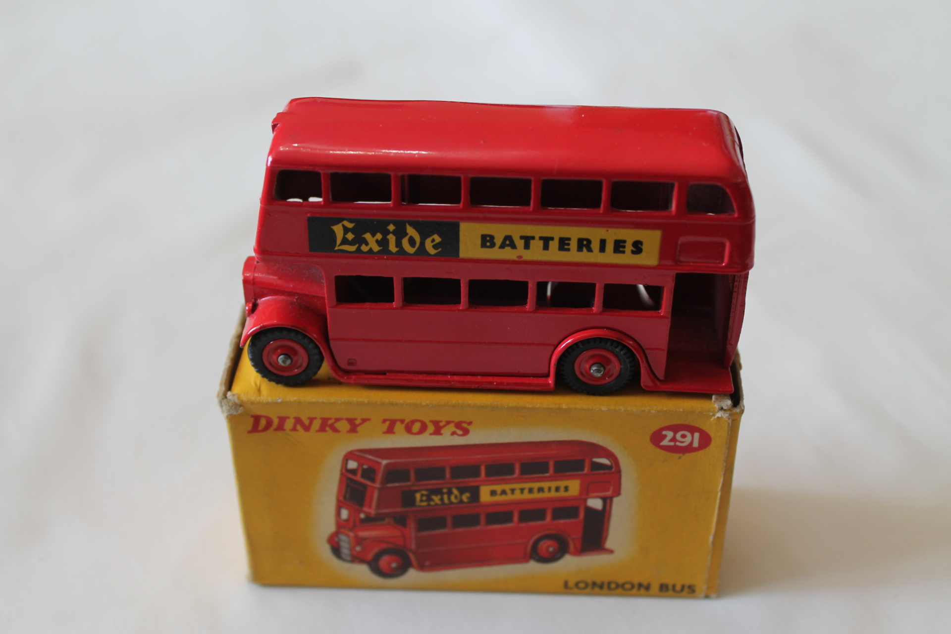 Dinky Toys 291 London Double Decker Bus 'Exide' - Diecast
